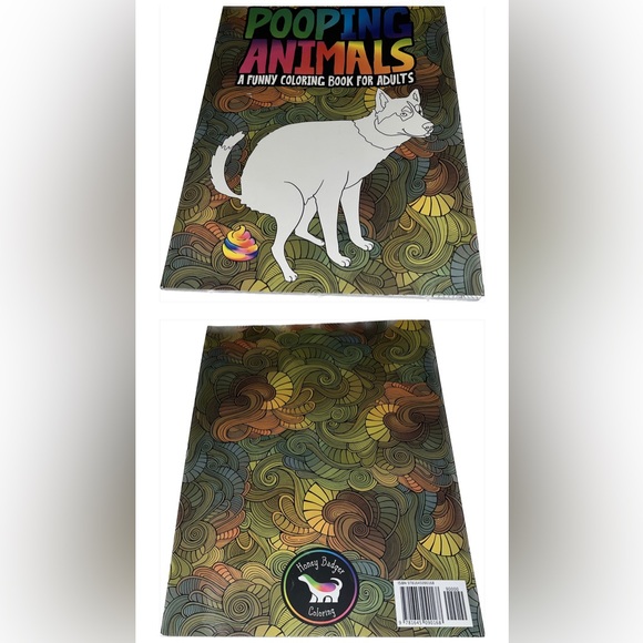 Honey Badger Coloring | Other | New Pooping Animals Adult Coloring Book ...
